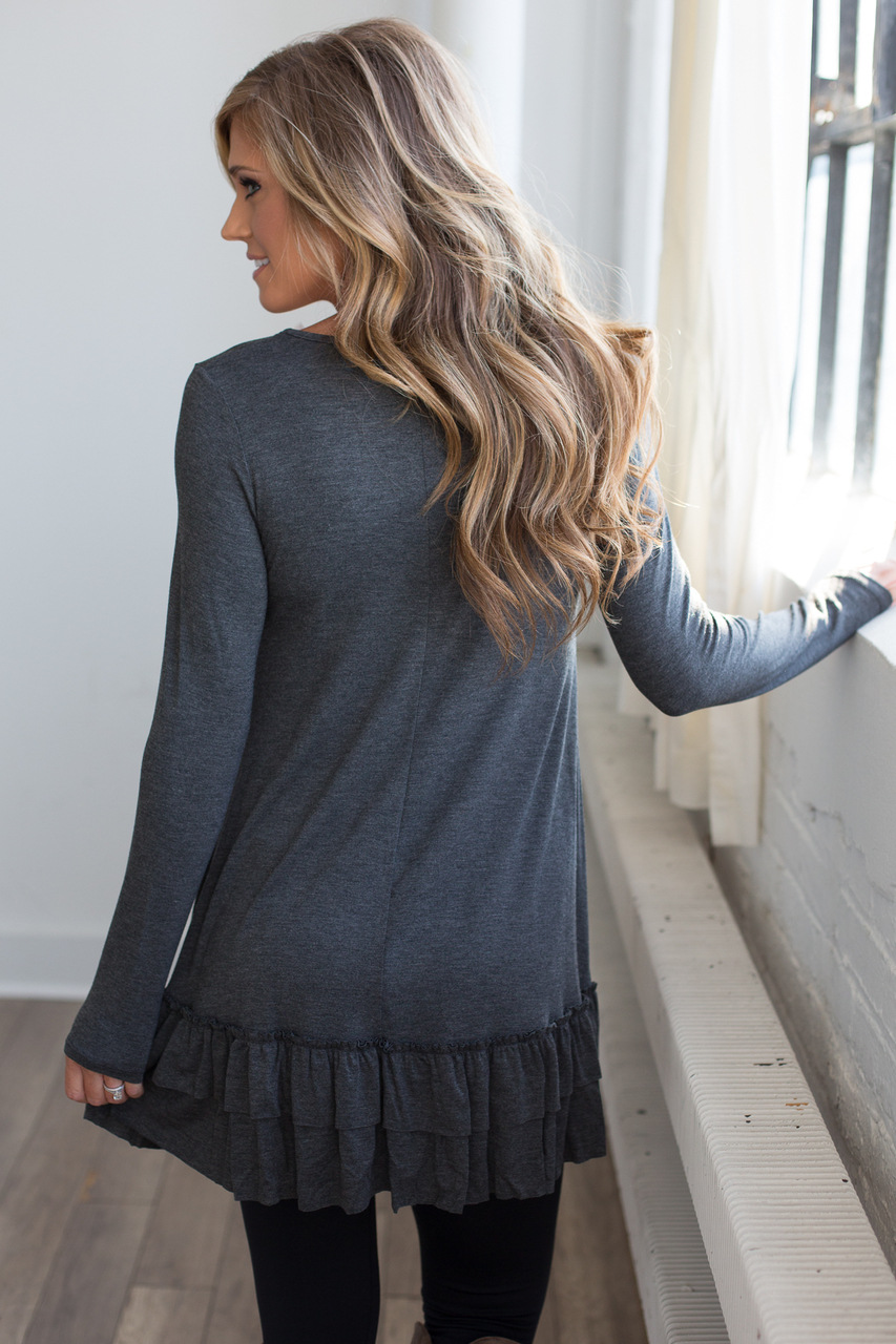 Pressure Plait Long Sleeve Blouse on Luulla