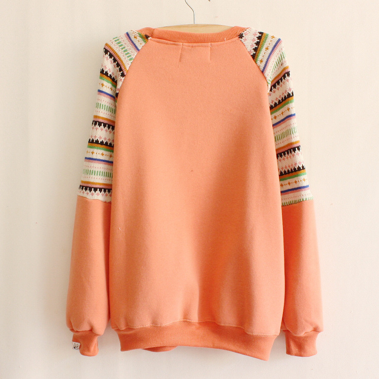 Embroidery Knitting Women's Fleece Sweater on Luulla