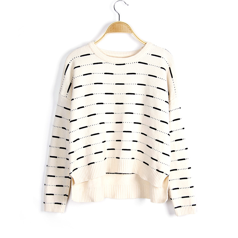 Sets Stripe Knitting Sweater on Luulla